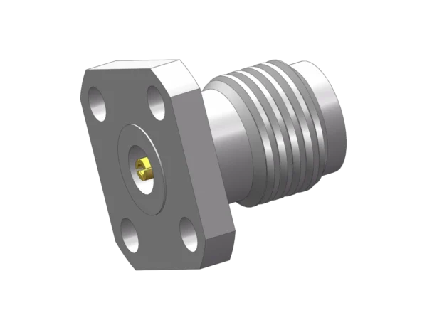 3.5mm Female 4-Hole Flange Mount RF Connector – Field Replaceable, 6 ...