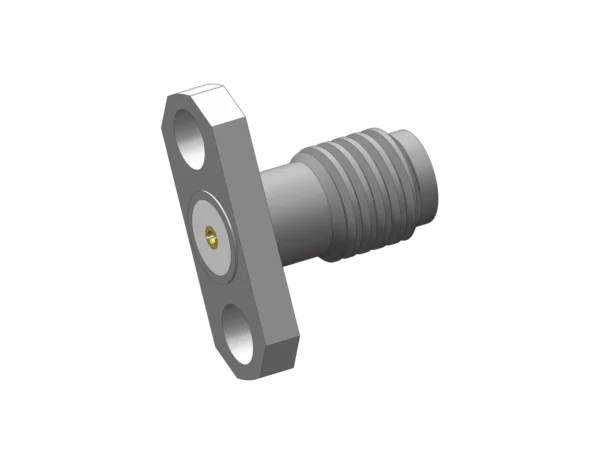 SSMA Female 2-Hole Flange Mount RF Connector – Field Replaceable, 8.3mm ...