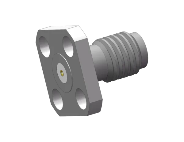 SSMA Female 4-Hole Flange Mount RF Connector – Field Replaceable, 5.9mm ...